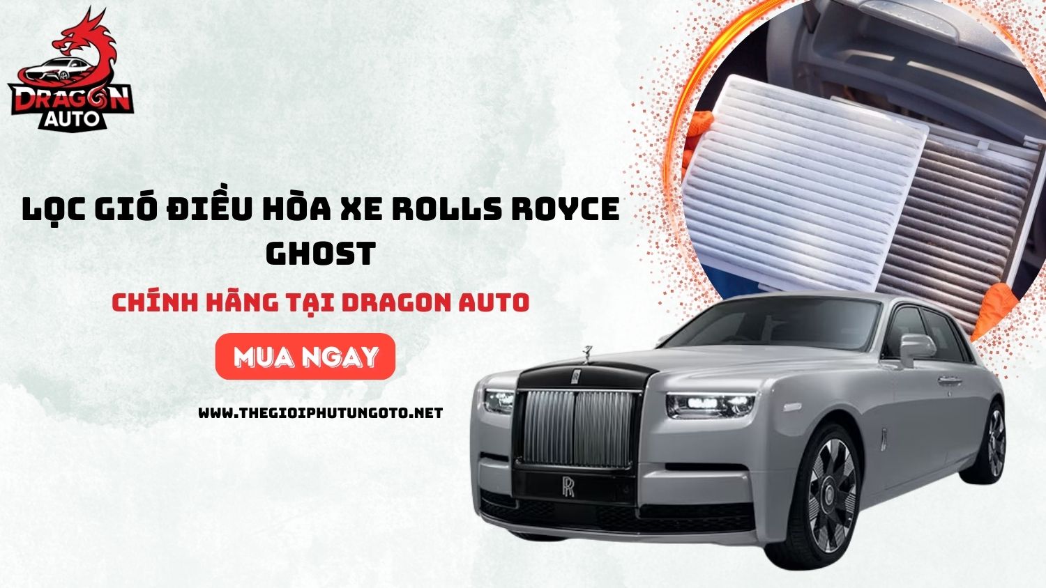 Báo Giá Lọc Gió Điều Hòa Xe Rolls-Royce Ghost Chính Hãng